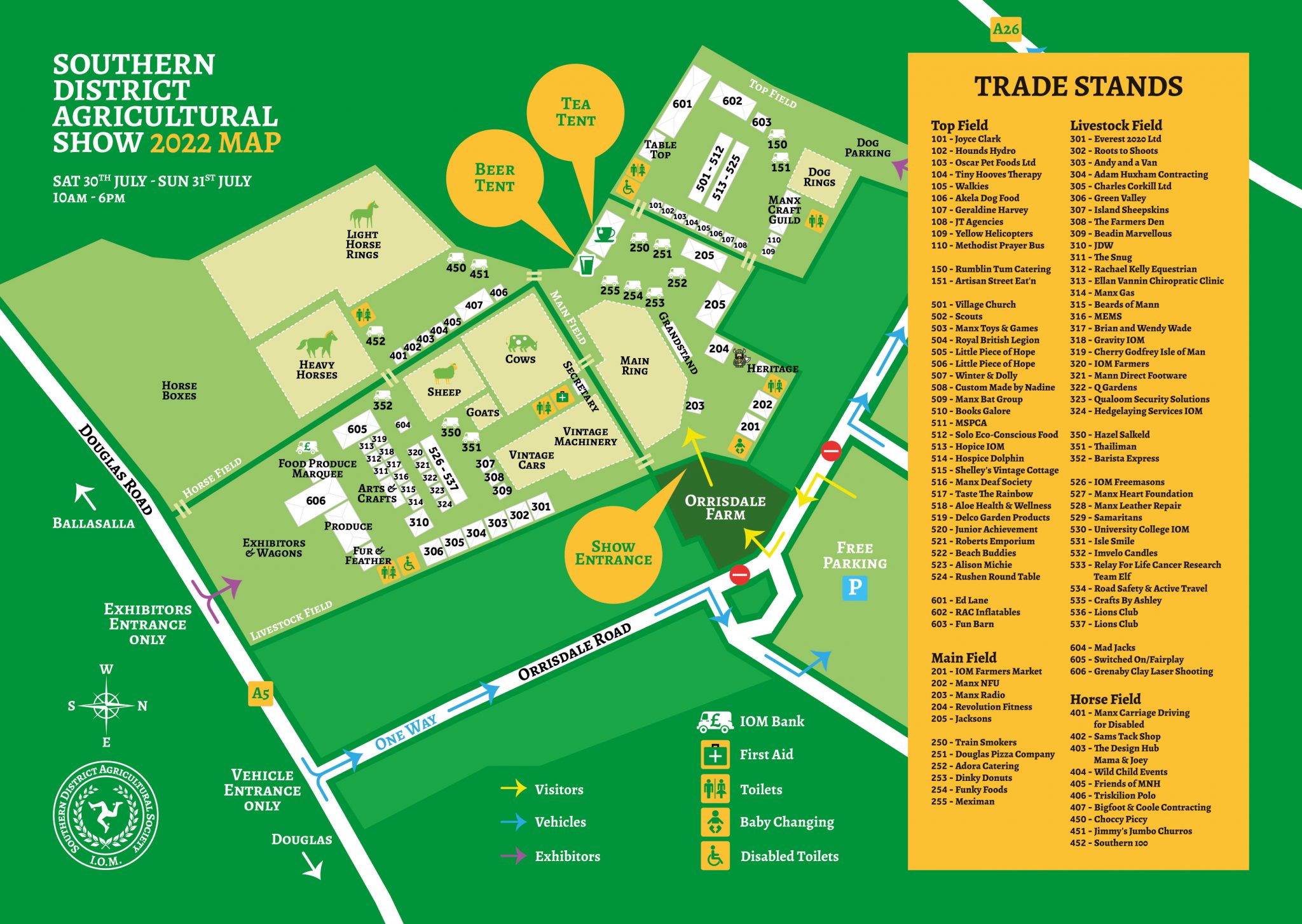 Showfield Map – Southern Agricultural Show